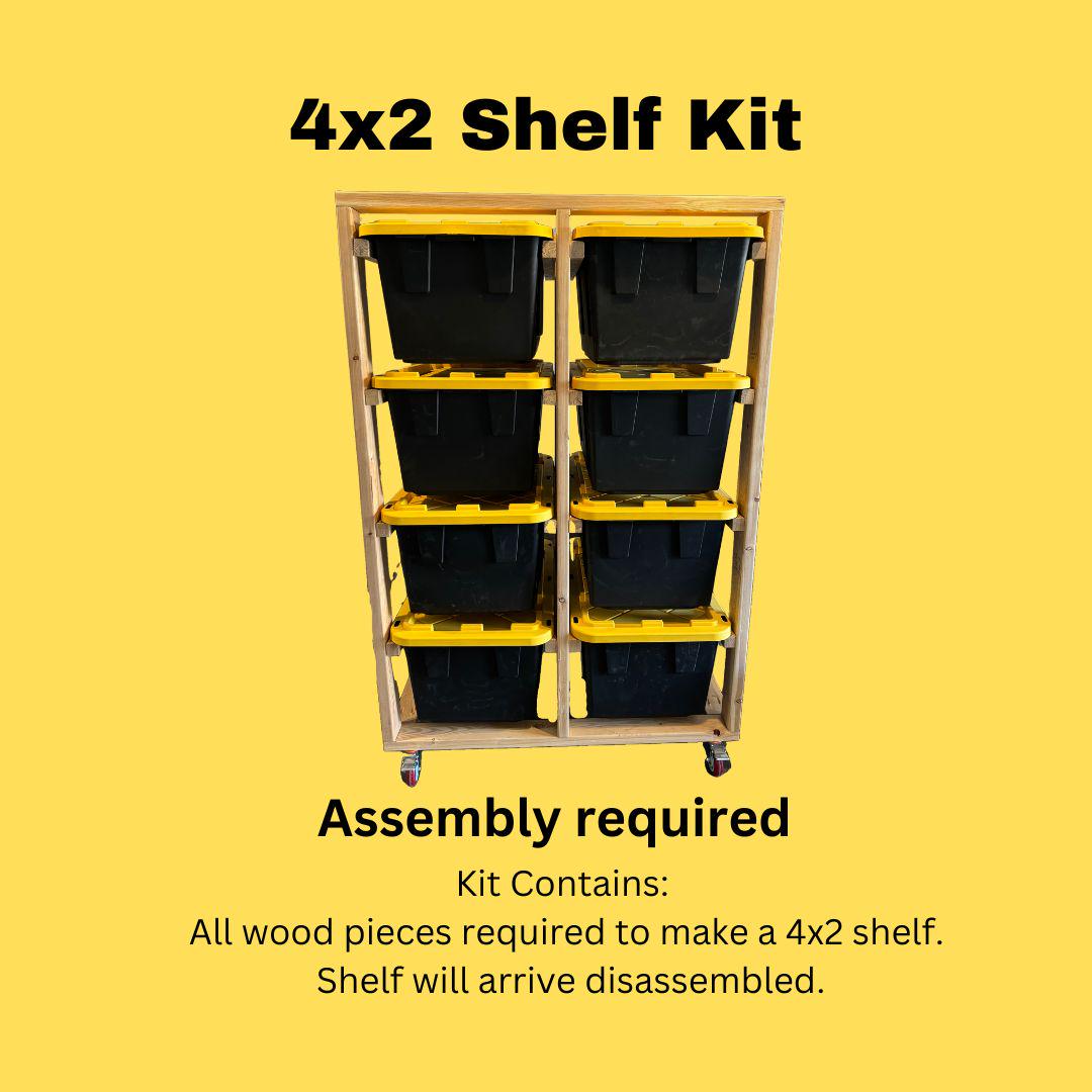 Mobile Storage Bin for Garage Kit / 27 Gallon Shelf on Wheels / Trendy ...
