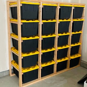 Garage Storage Rack Plans, Trendy Garage Storage Bin, Tote Storage ...