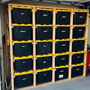 Garage Storage Rack Plans, Trendy Garage Storage Bin, Tote Storage ...