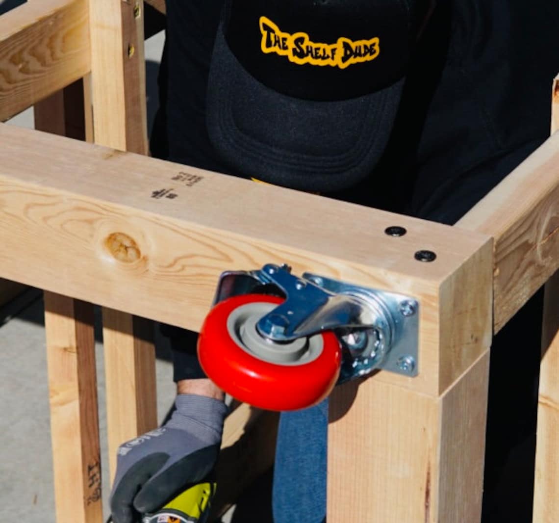 Mobile Storage Bin for Garage Kit / 27 Gallon Shelf on Wheels / Trendy ...