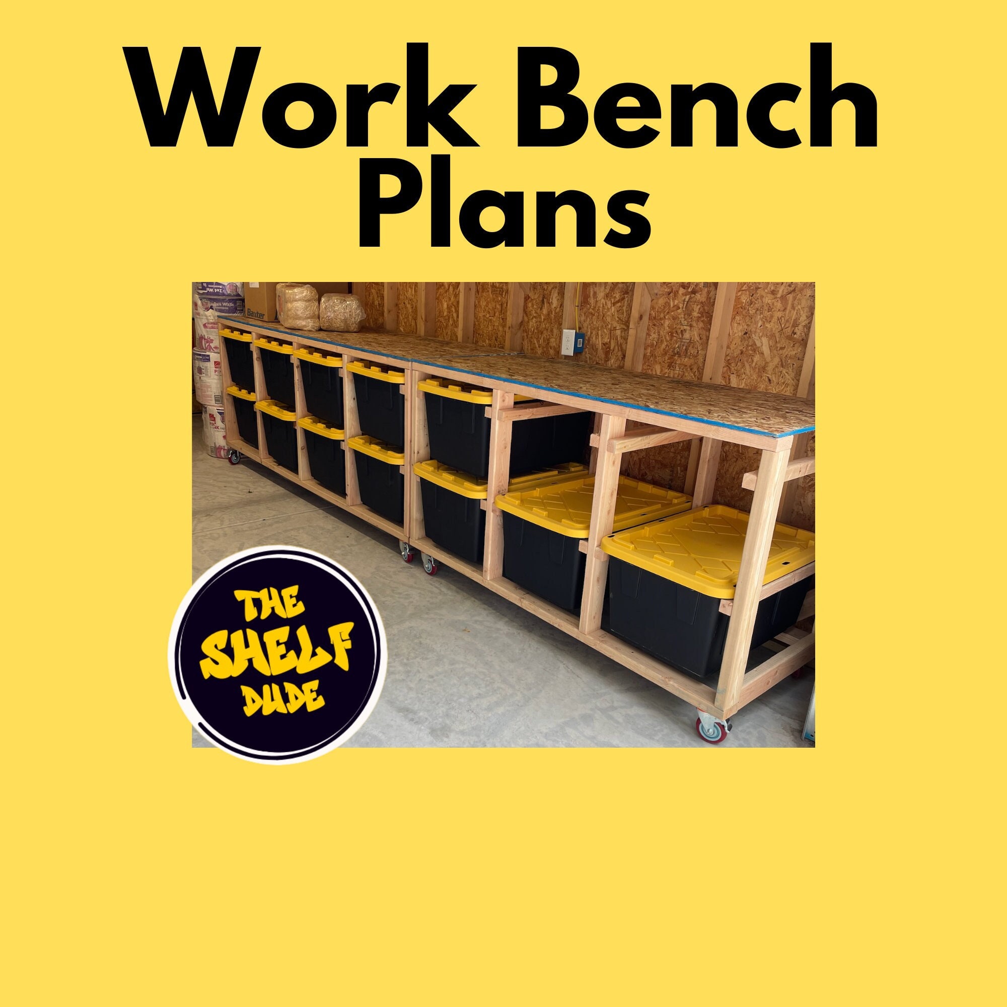 Work Bench Plans, Garage Storage Rack Plans, Table Storage Shelf ...
