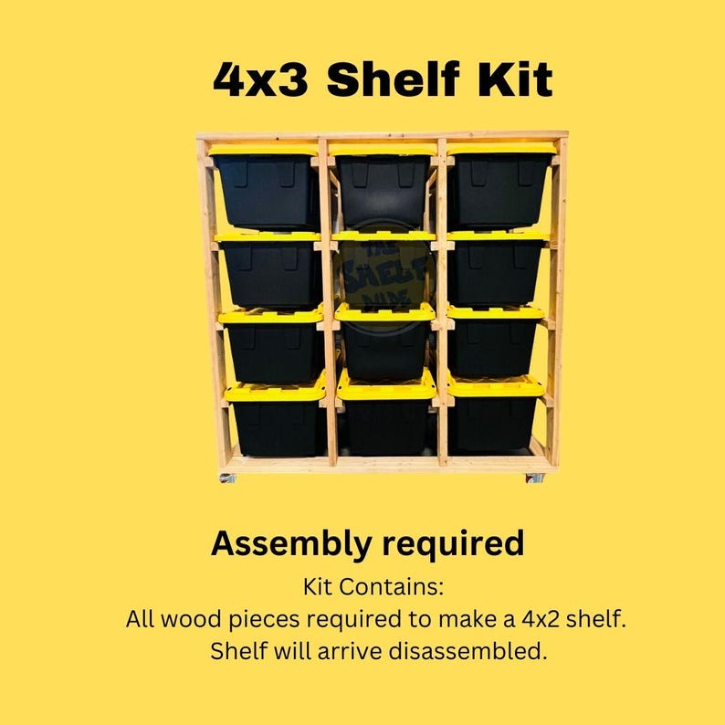 Mobile Storage Bin for Garage Kit / 27 Gallon Shelf on Wheels / Trendy ...