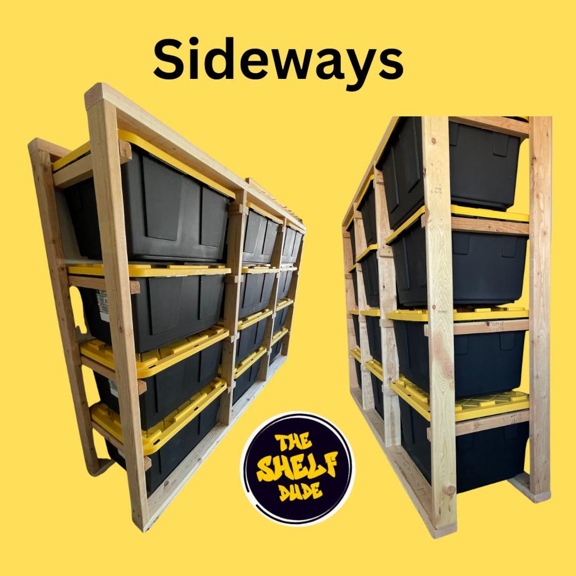 27 Gal Storage Shelf Plans-sideways Trendy Garage Storage Bin, Tote ...