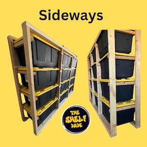 27 Gal Storage Shelf Plans-sideways Trendy Garage Storage Bin, Tote ...