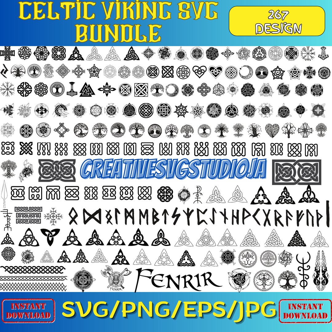Celtic-viking SVG Bundle,celtic Knot Svg,celtic Tree of Life Svg,cricut ...