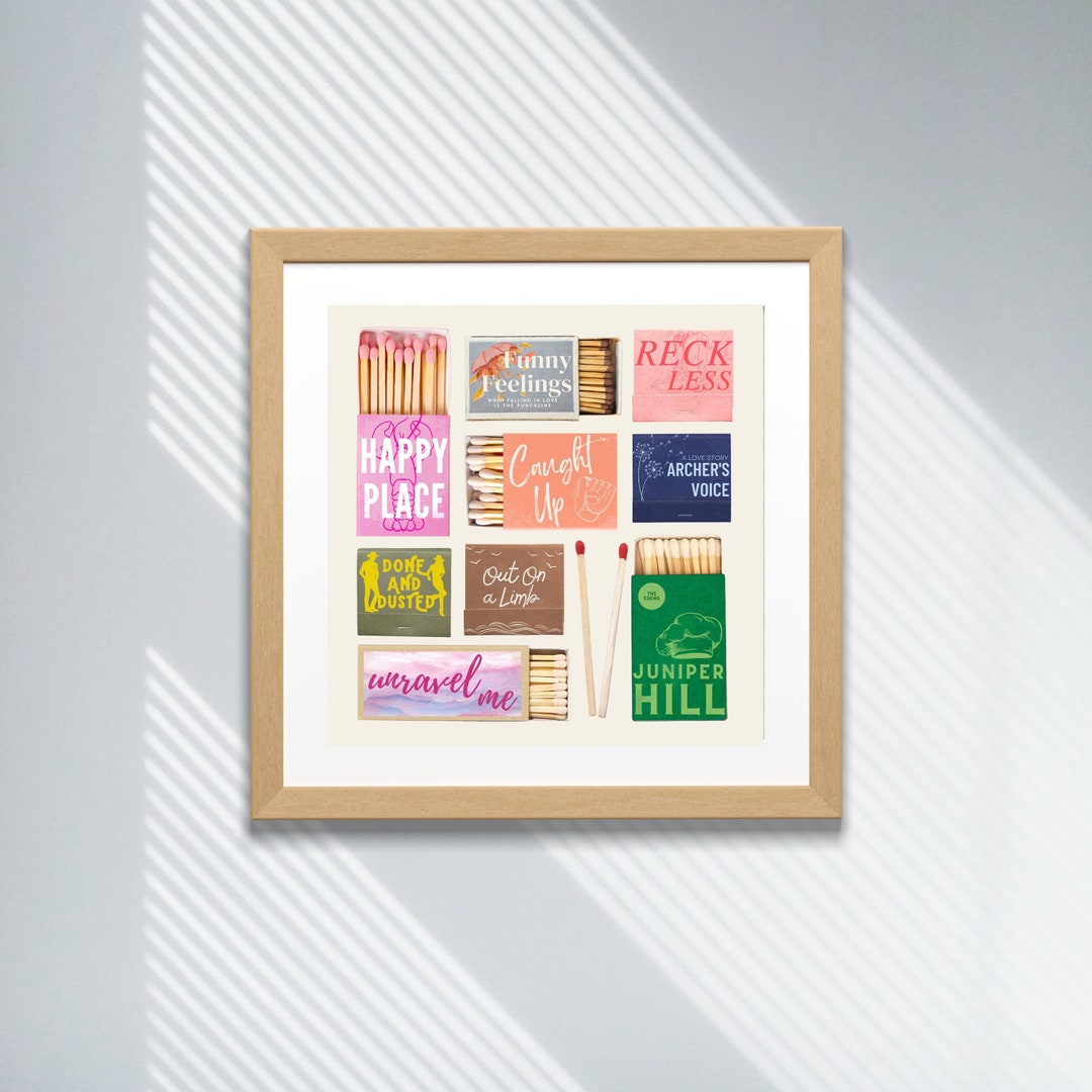 Matchbook Print: Romance Books | Bookish Print | Bookish Art ...