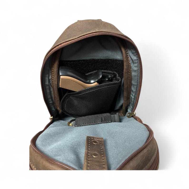 Leather Concealed Carry Quick Access Pull Tab Slingbag. - Etsy