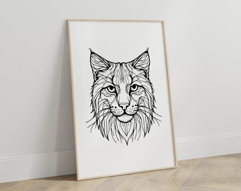 Octopus Line Art Drawing Ocean Lovers Wall Art Print Modern Art ...