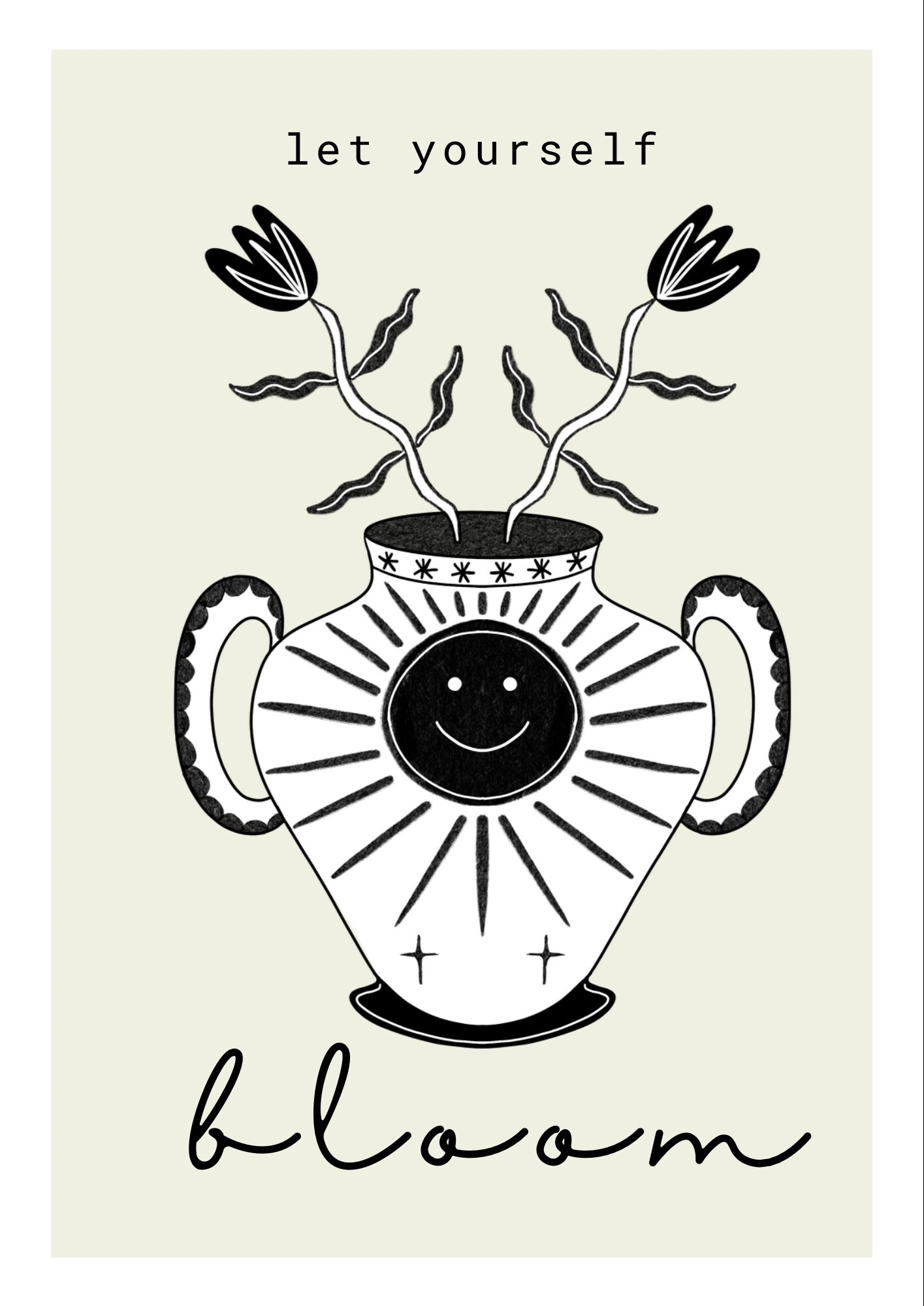 Digital Printable Minimalist Positive Original Wall Art Poster - Etsy