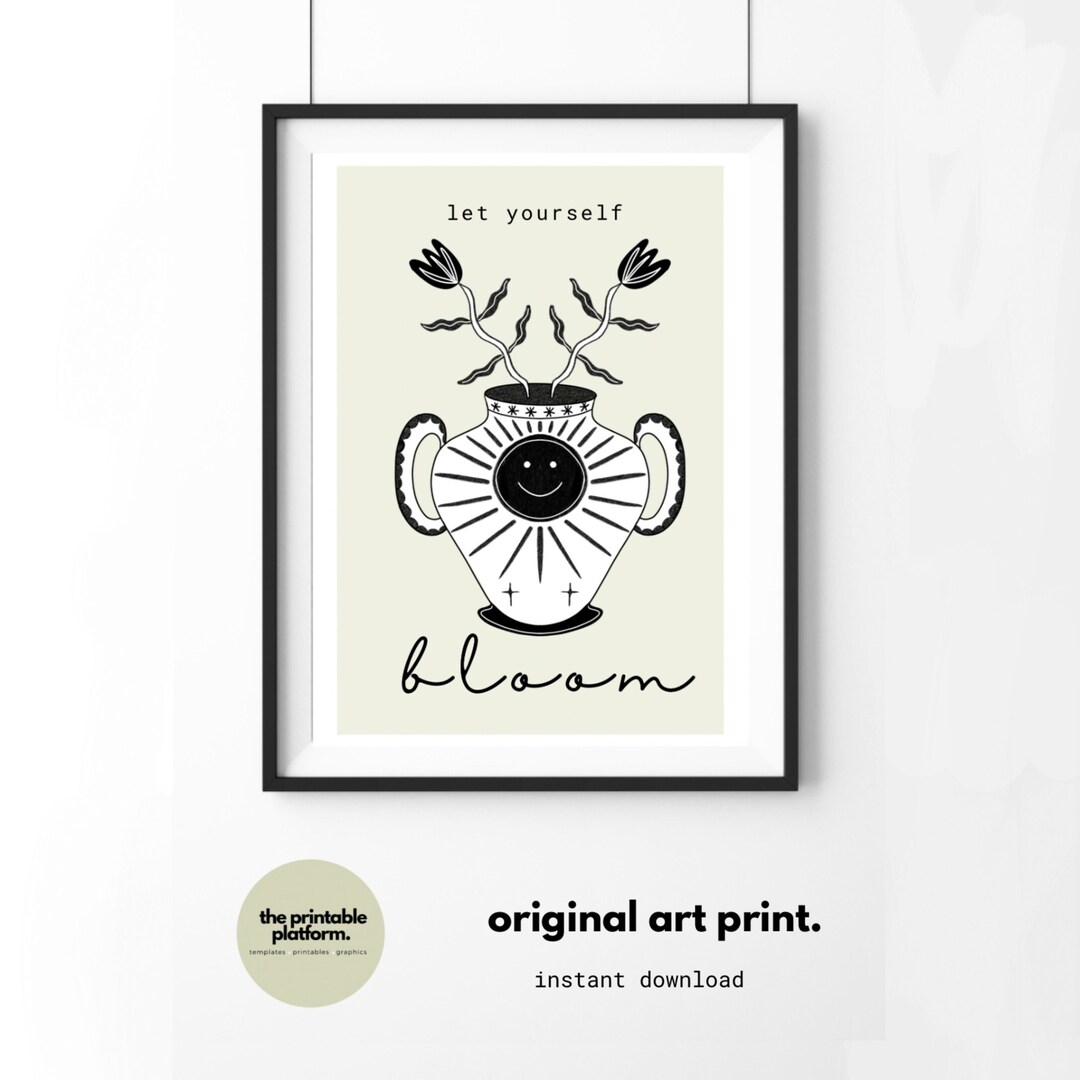 Digital Printable Minimalist Positive Original Wall Art Poster - Etsy