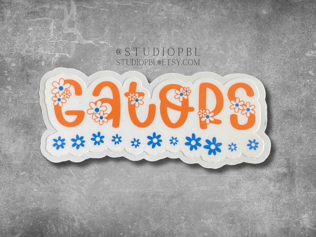 University of Florida Daisy Sticker, Florida Gators in Soft Colors ...