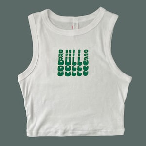 Retro Green USF Bulls Tailgate Tops, University of South Florida Y2K ...
