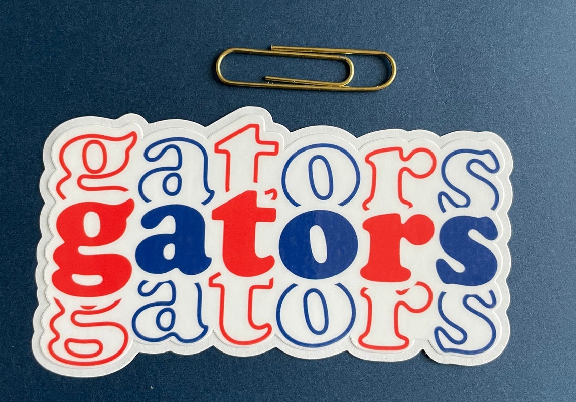 University of Florida Gators Sticker, Orange and Blue, Decal - Etsy