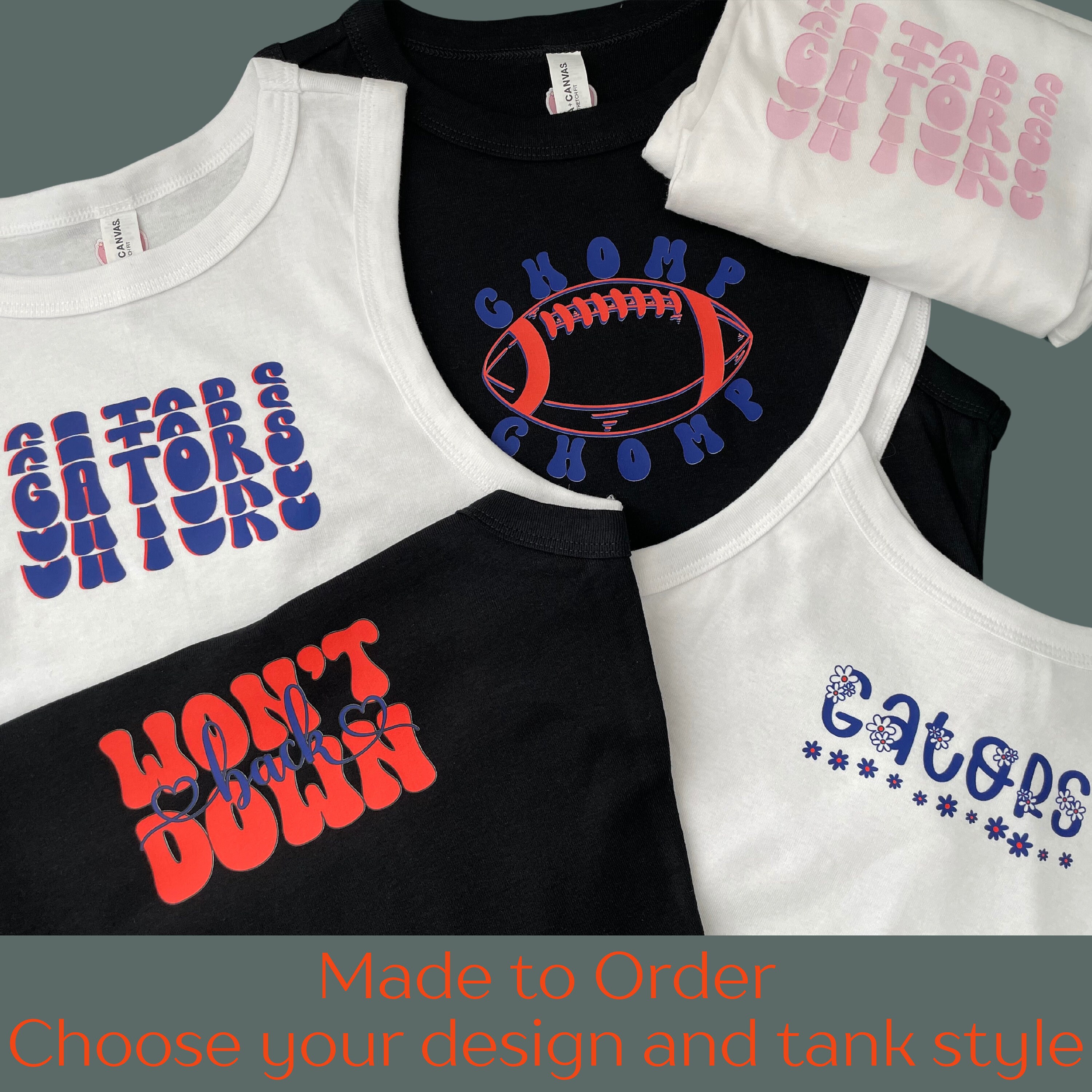 Retro Blue Florida Gators Tailgate Tank Tops, UF Y2K Baby Tee, Trendy ...