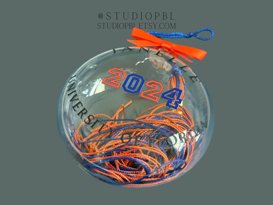 Florida Gators Graduation Tassel Ornament, UF Keepsake, Personalized ...