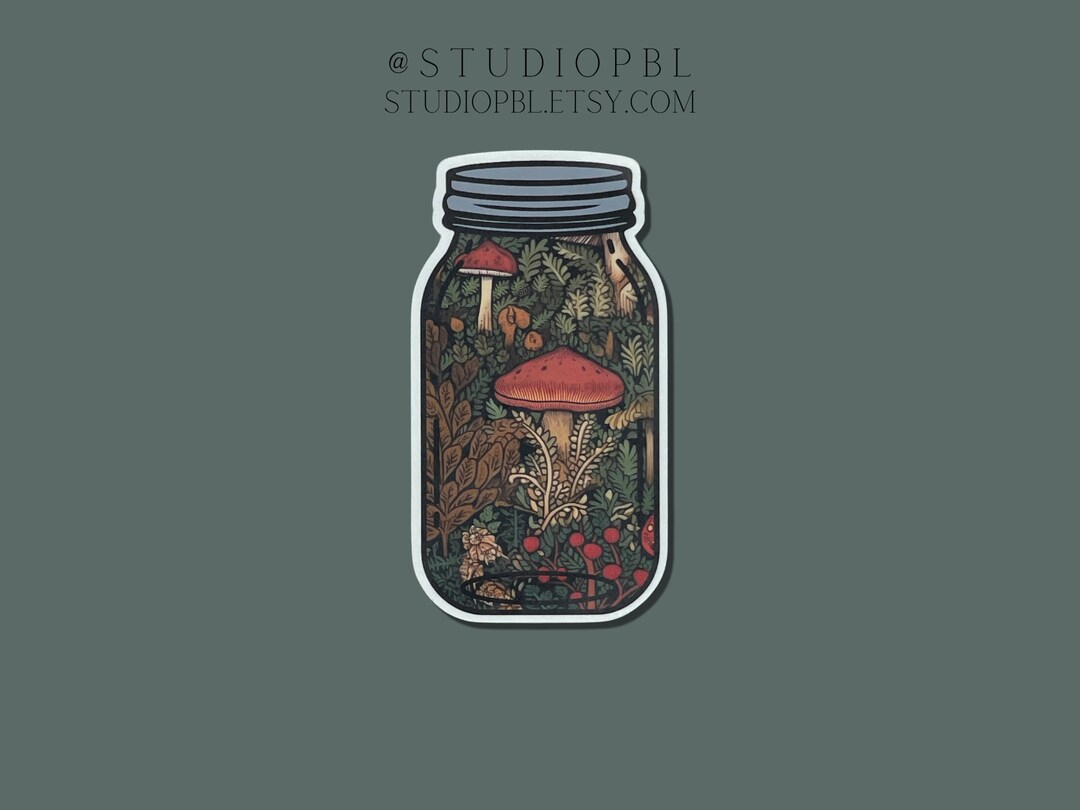 Cottagecore Mushroom Sticker Version 2 - Etsy