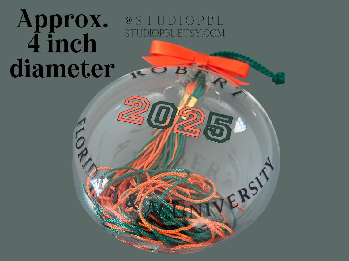 Personalized FAMU Graduation Ornament, Florida A and M Keepsake, Tassel ...