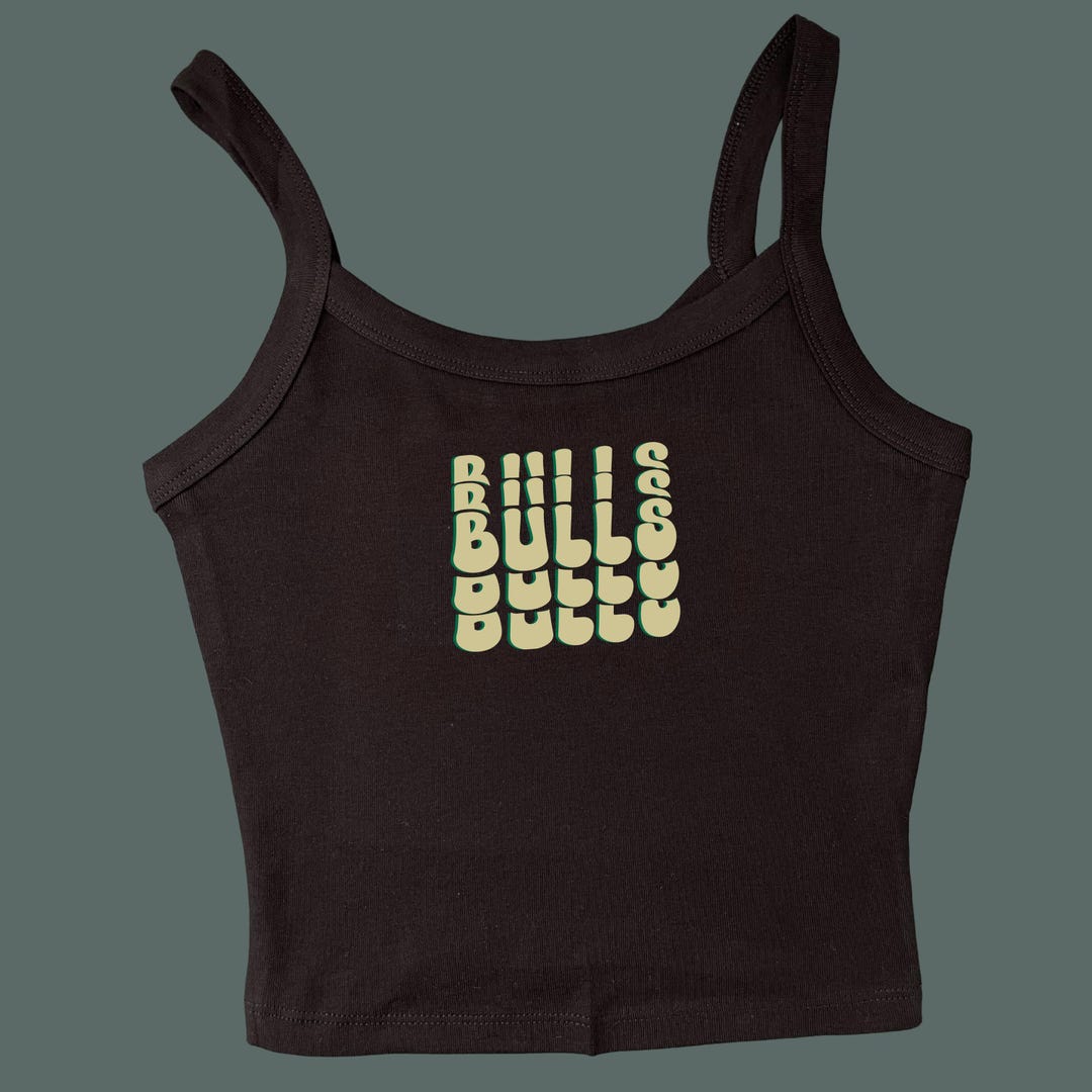 Retro Gold USF Bulls Tailgate Tops, University of South Florida Y2K ...