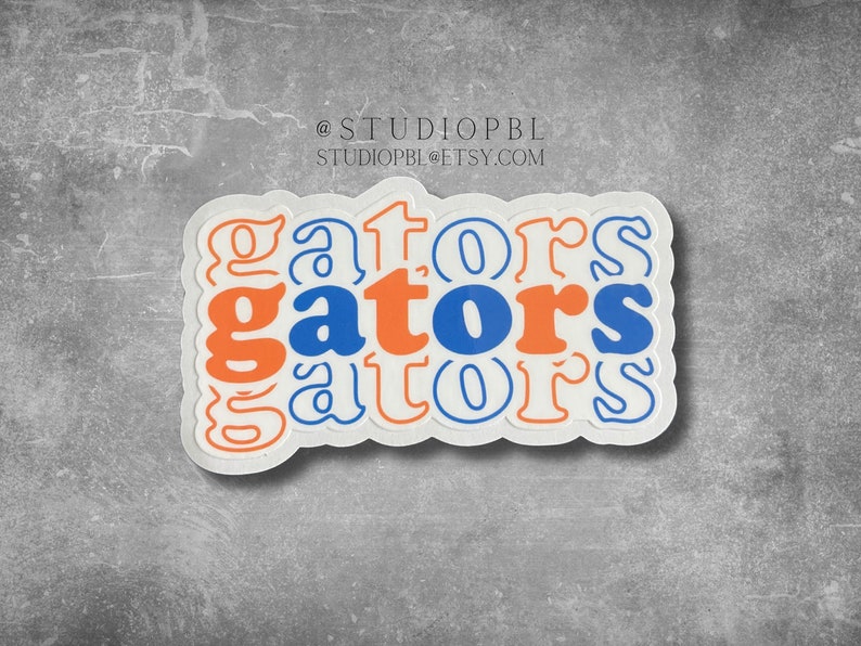 University of Florida Gators Sticker, Orange and Blue UF Premium ...