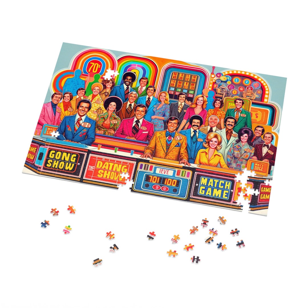70s Game Show Flashback: 70s Inspired Retro Jigsaw Puzzle for Adults ...