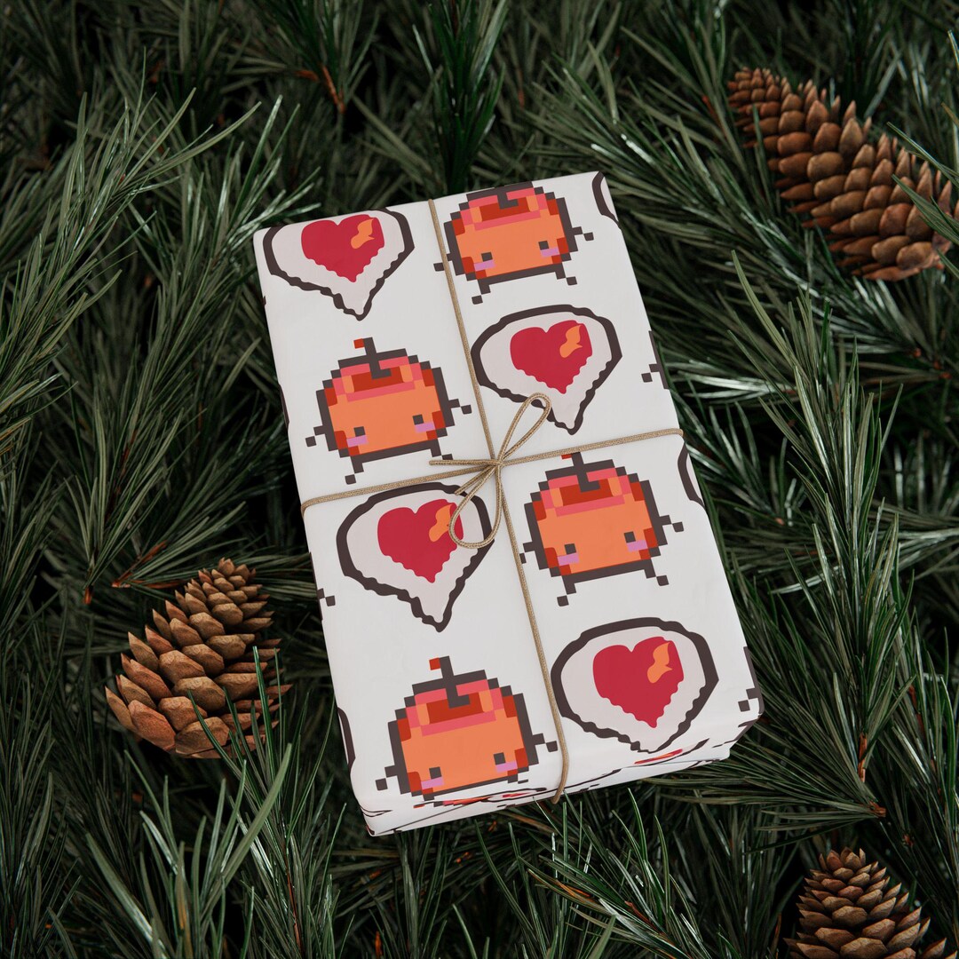 Stardew Valley Valentine Wrapping Paper | Junimo Gamer Gift Wrap - Etsy
