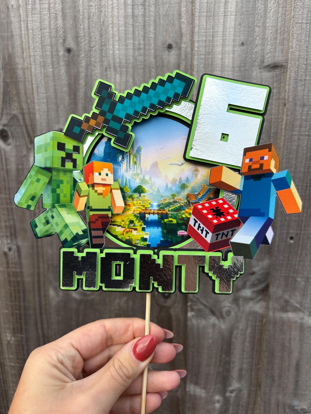 Minecraft Cake Topper - Etsy UK