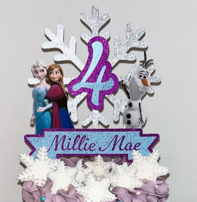 Frozen Cake Topper - Etsy UK