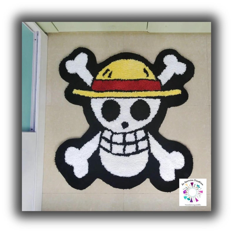 Handmade Anime One Piece Rug, Skull Rug for Living Room, Perfect Gift ...