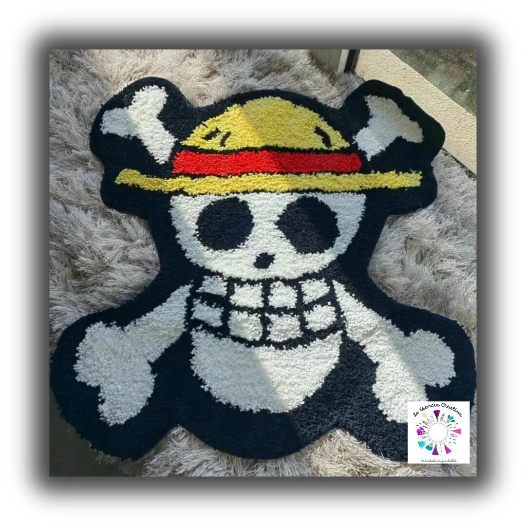 Handmade Anime One Piece Rug, Skull Rug for Living Room, Perfect Gift ...