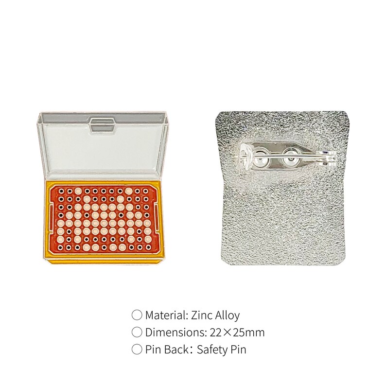 Pipette Tip Box × 8-bit Pixel Monster Science Biology Medicine Enamel ...