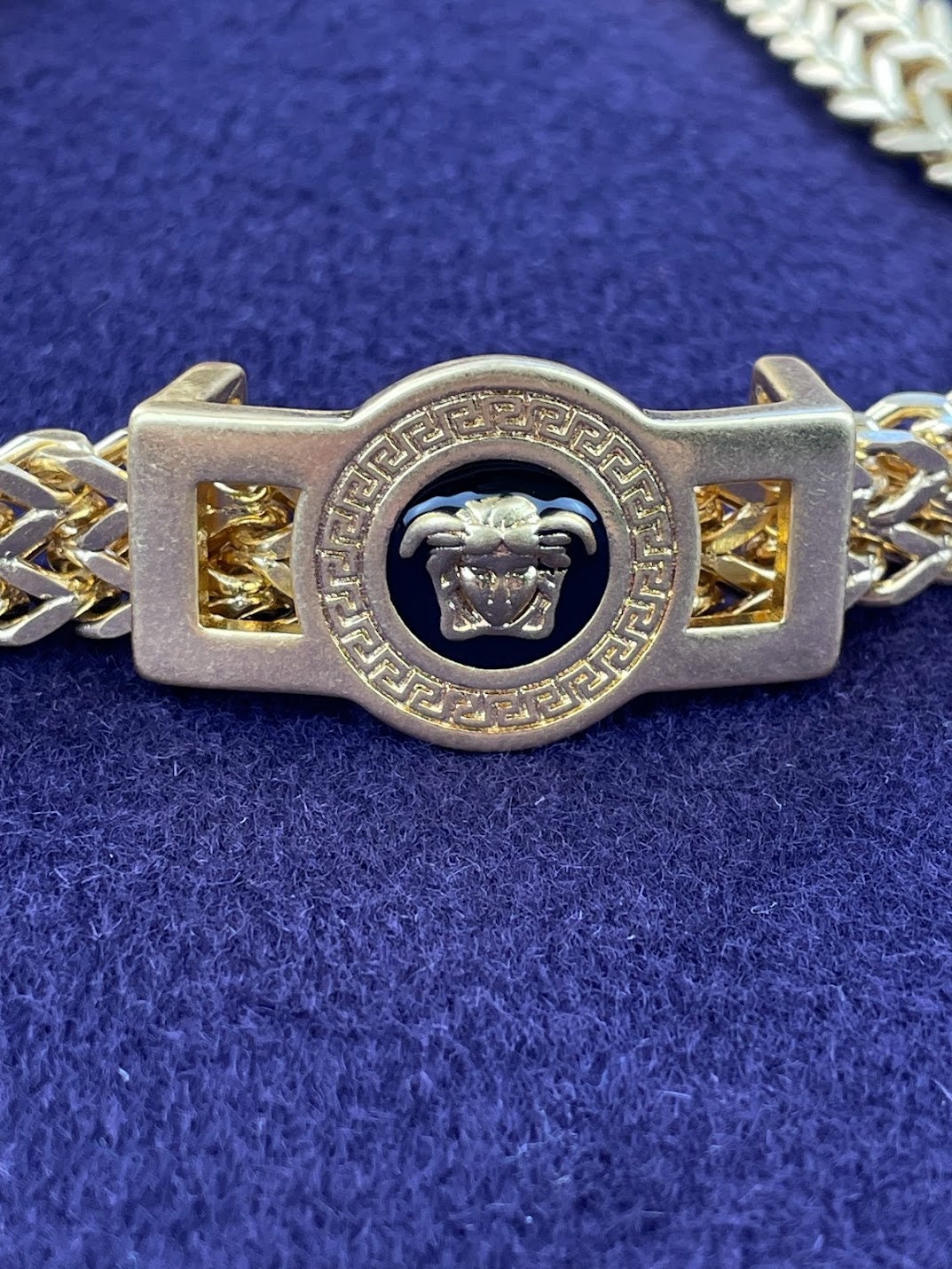 Vintage Versace Gold Double Rare Chain Necklace - Etsy