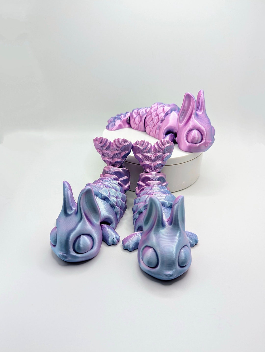 3D Printed Merbunny Articulated Fidget Toy | Layers in Green Authorized ...