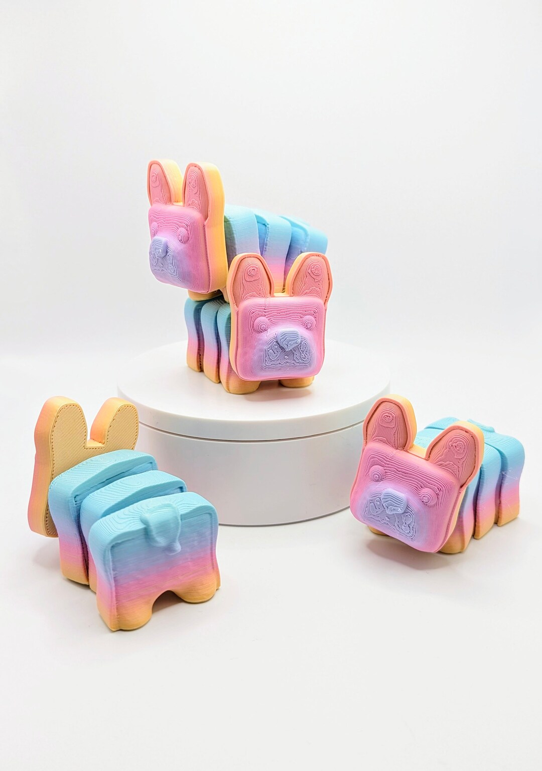 3D Printed Frenchie Toast Flexi Fidget Toy - Etsy