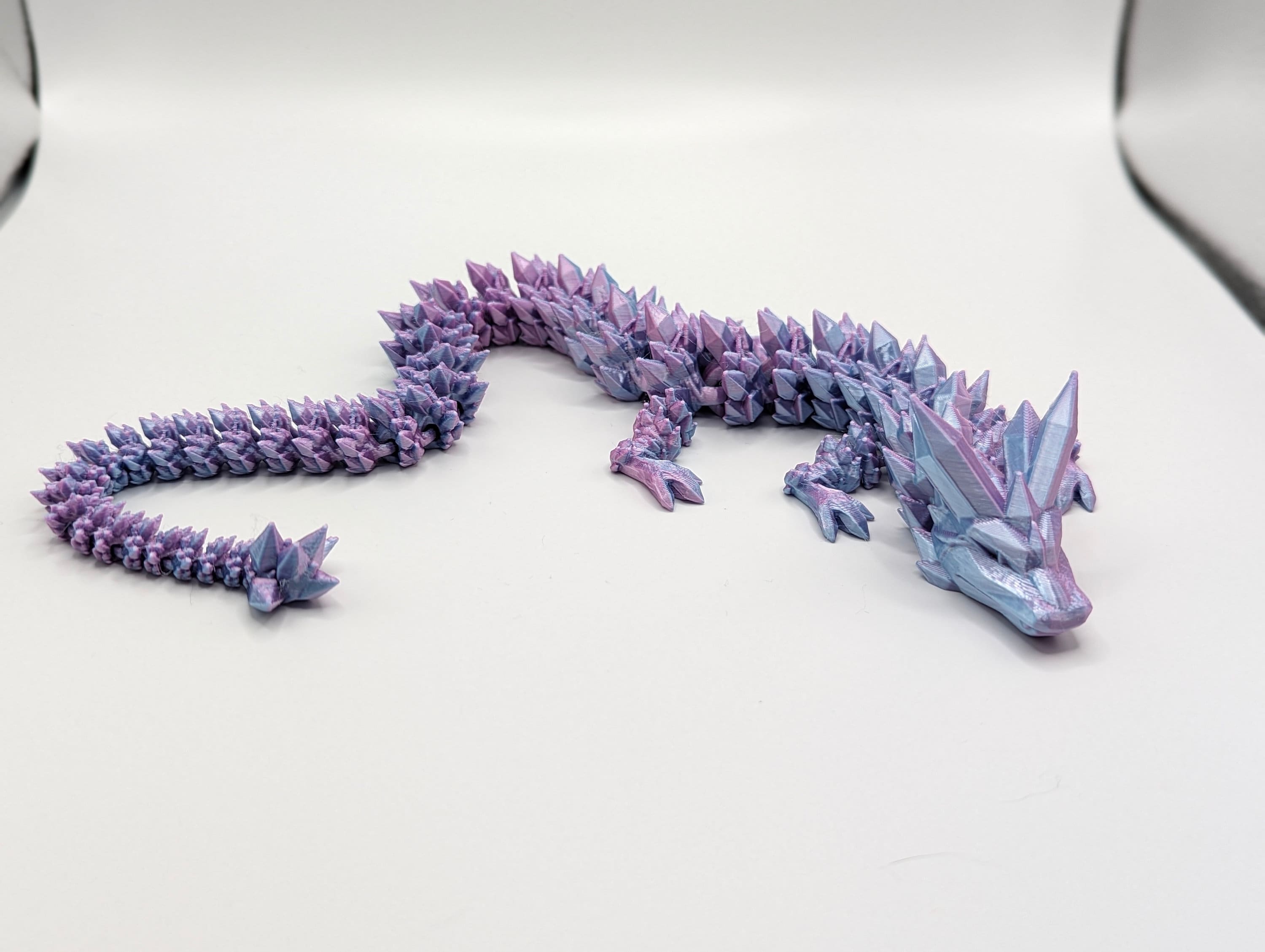 3D Printed Articulated Crystal Dragon Fidget Toy - Etsy