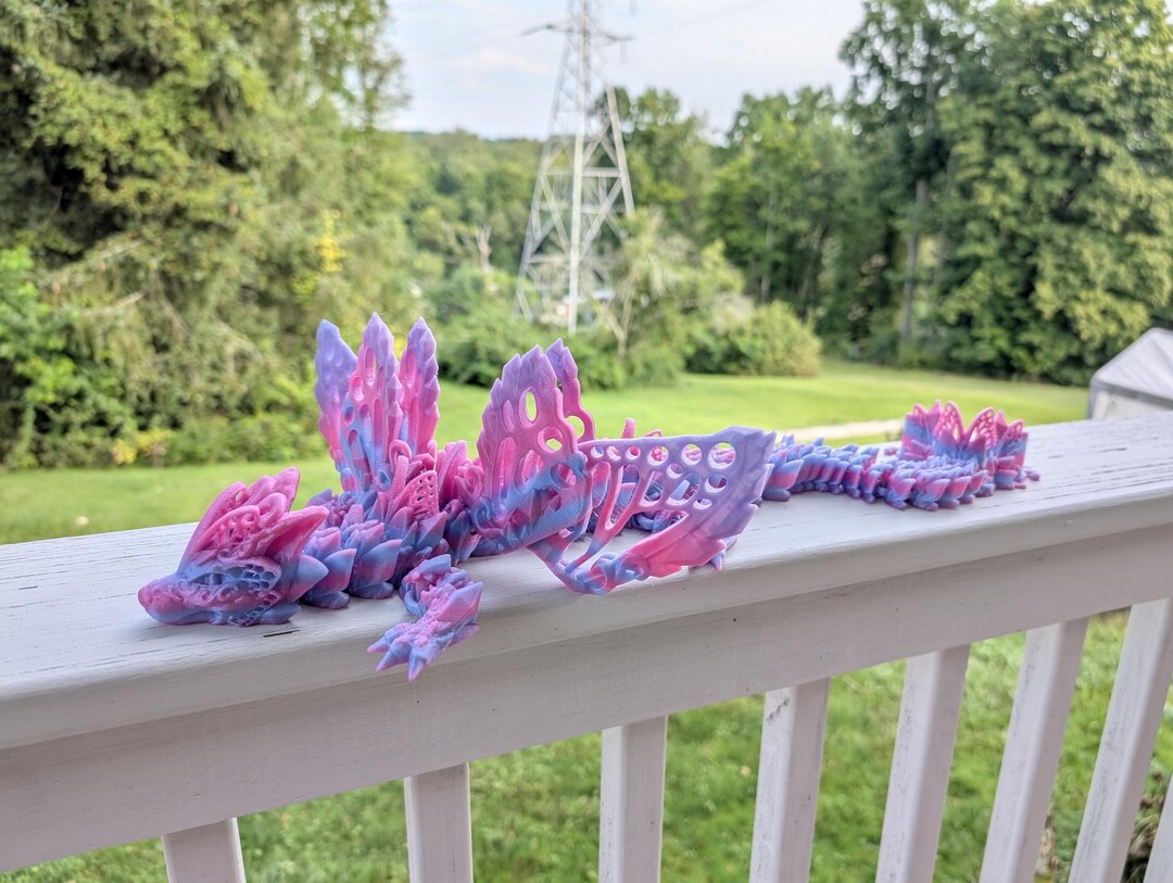 3D Printed Fae Wolf Dragon | Cinderwing3d Authorized Seller - Etsy