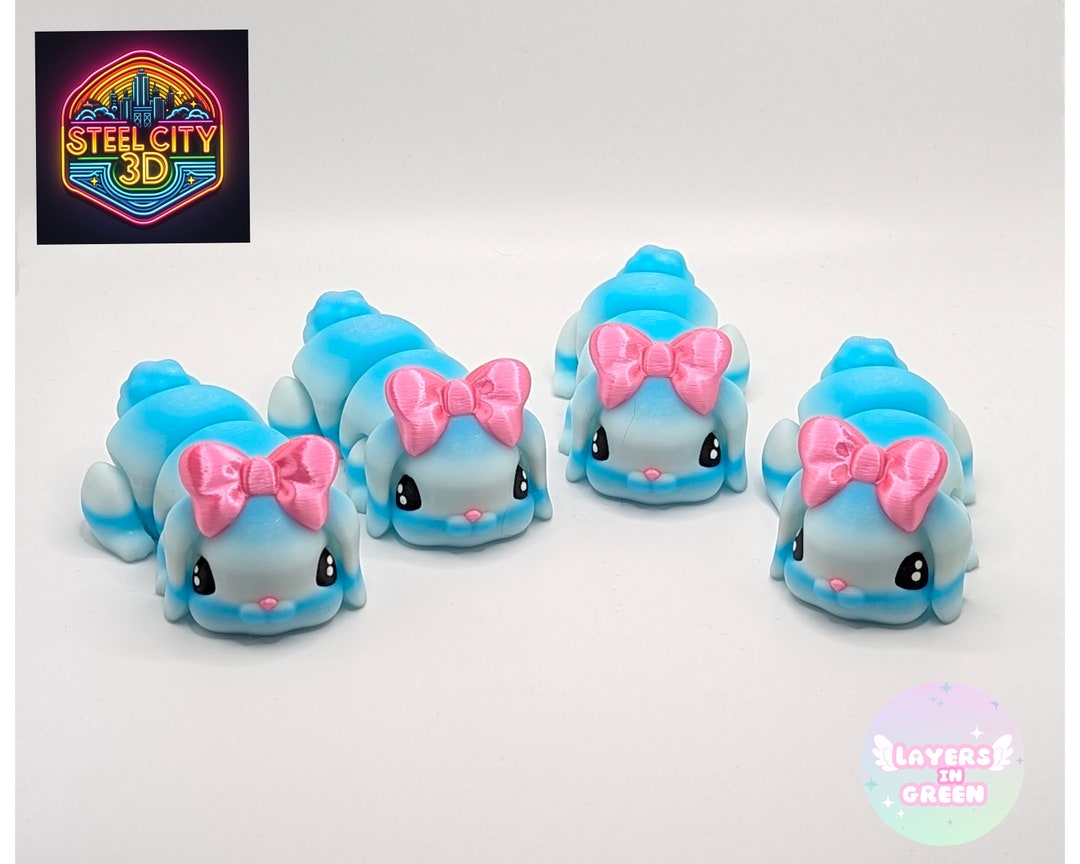 3D Printed Lop Ear Bunny Fidget Toy | Layers in Green Authorized Seller ...