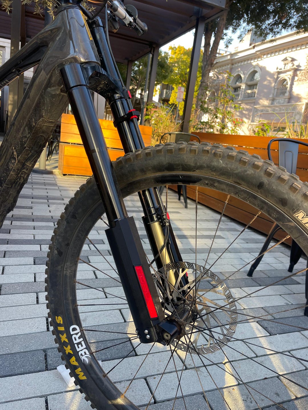 INTEND MTB Fork Guards, Carbon Fiber Moto Style Suspension Guards & Sliding Brake Line Guide Kit ...