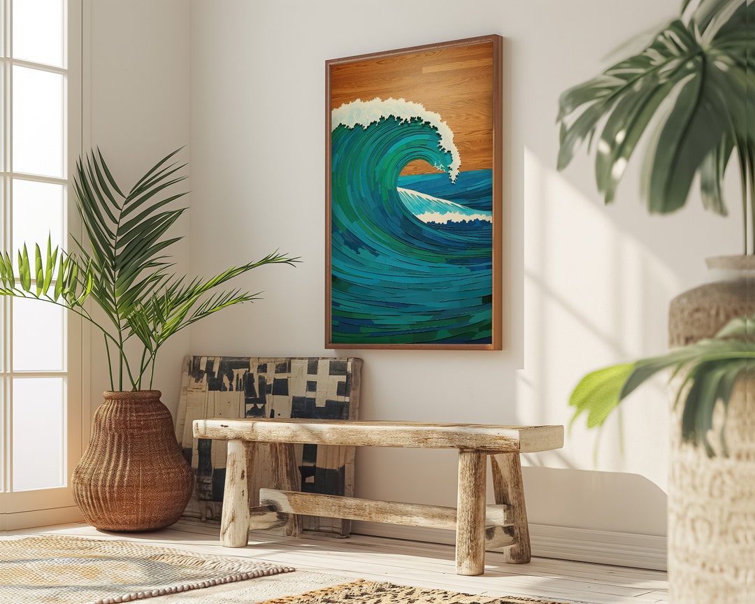 Waimea Bay Print Hawaii Wall Art Waimea Bay Art Hawaii Artist Oahu ...