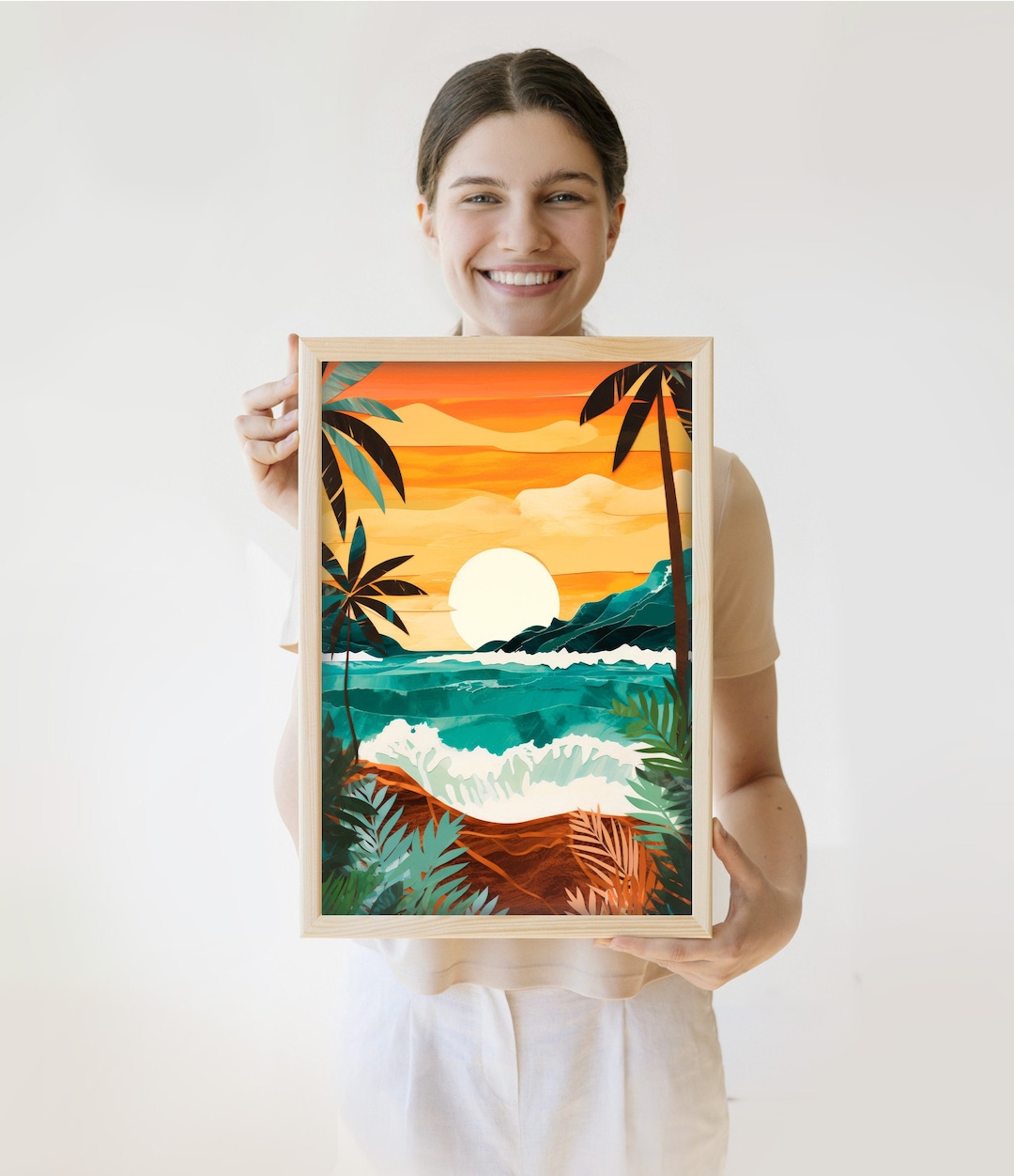 Mākua Beach Sunset | Hawaii Wall Art | Hawaii Sunset Art | Hawaii ...