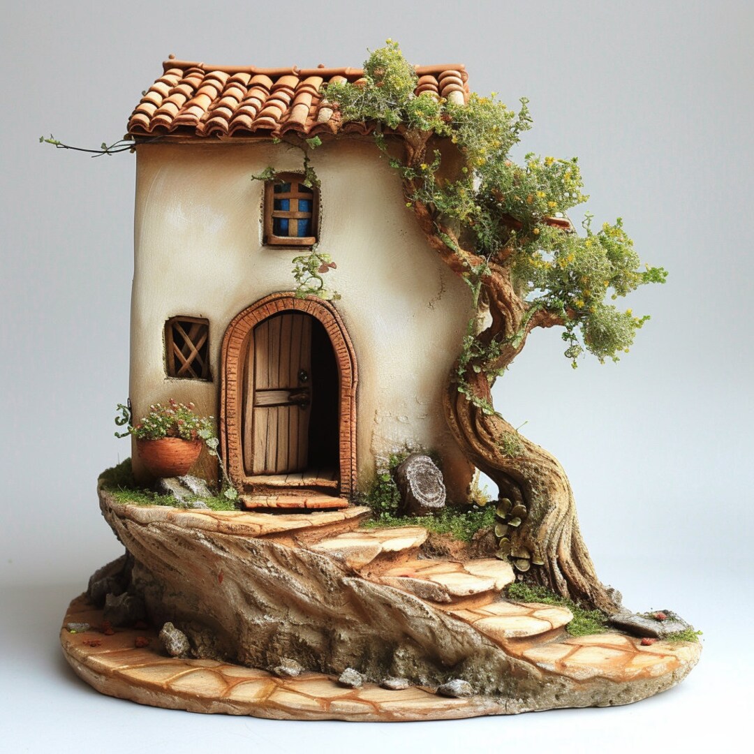 Clay Miniature Log Homes for Rustic Charm - Etsy