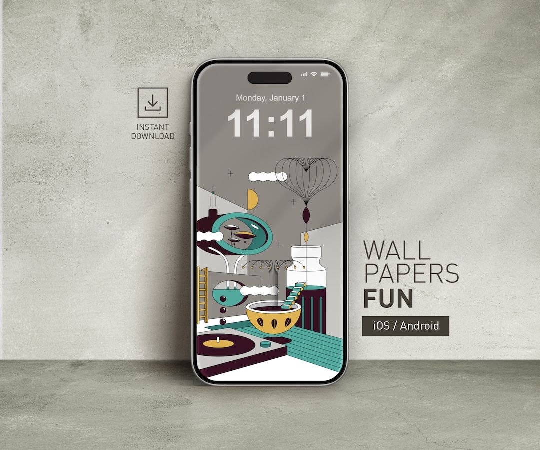 THE NEW WORLD I Mobile Wallpaper [instant Download] Surreal Abstract ...