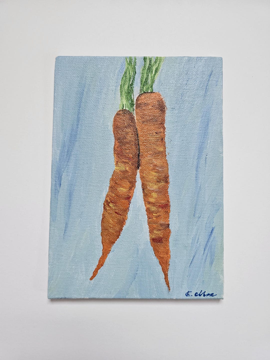 Carrots Painting Original Art Acrylic 5" × 7" - Etsy