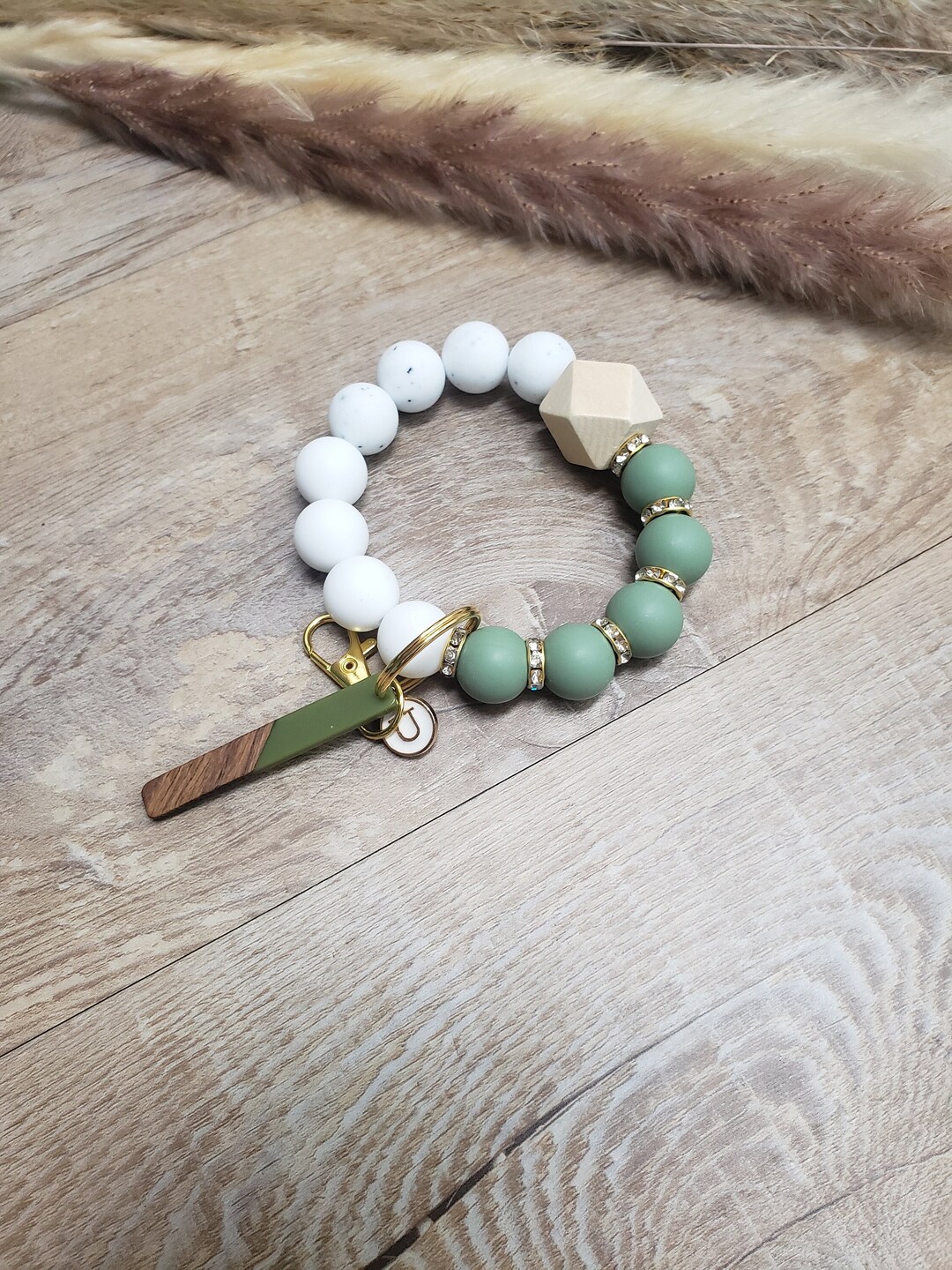 Silicone Bangle Keychain, Personalized Wristlet Keychain, Customizable ...