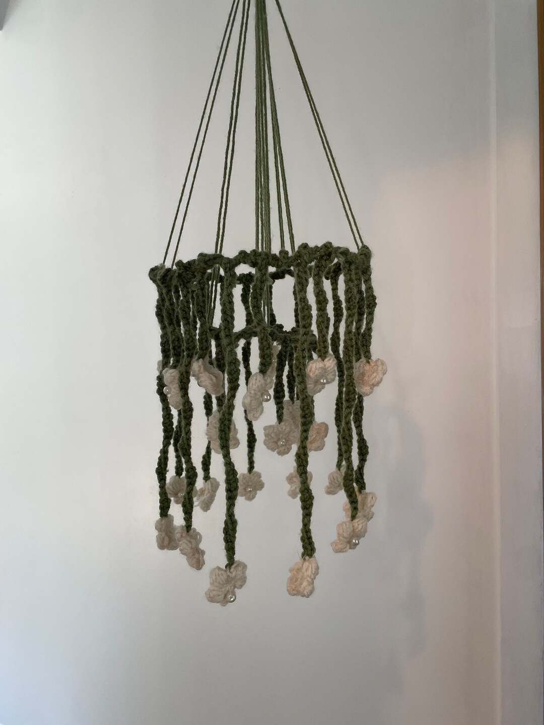 Crochet Hanging Flower Chandelier - Etsy