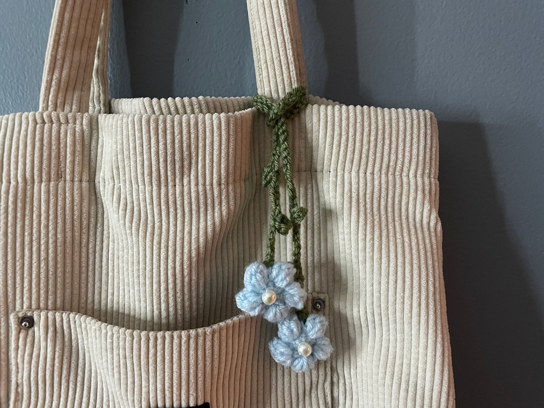 Crochet Flower Bag Charm - Etsy