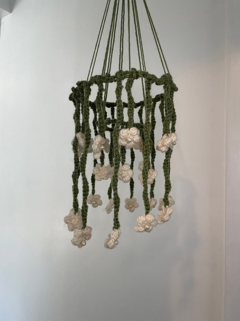 Crochet Hanging Flower Chandelier - Etsy