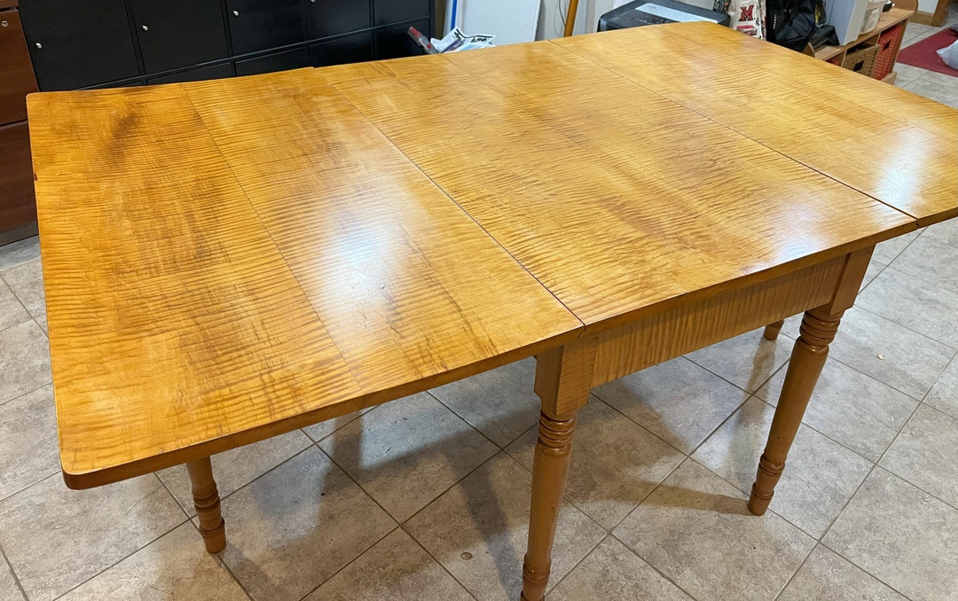 Maple Drop-leaf Dining Room Table 1940 Solid Maple Drop Leaf Dining ...