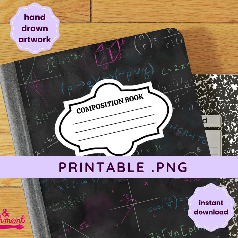 Math Notebook Cover - Etsy