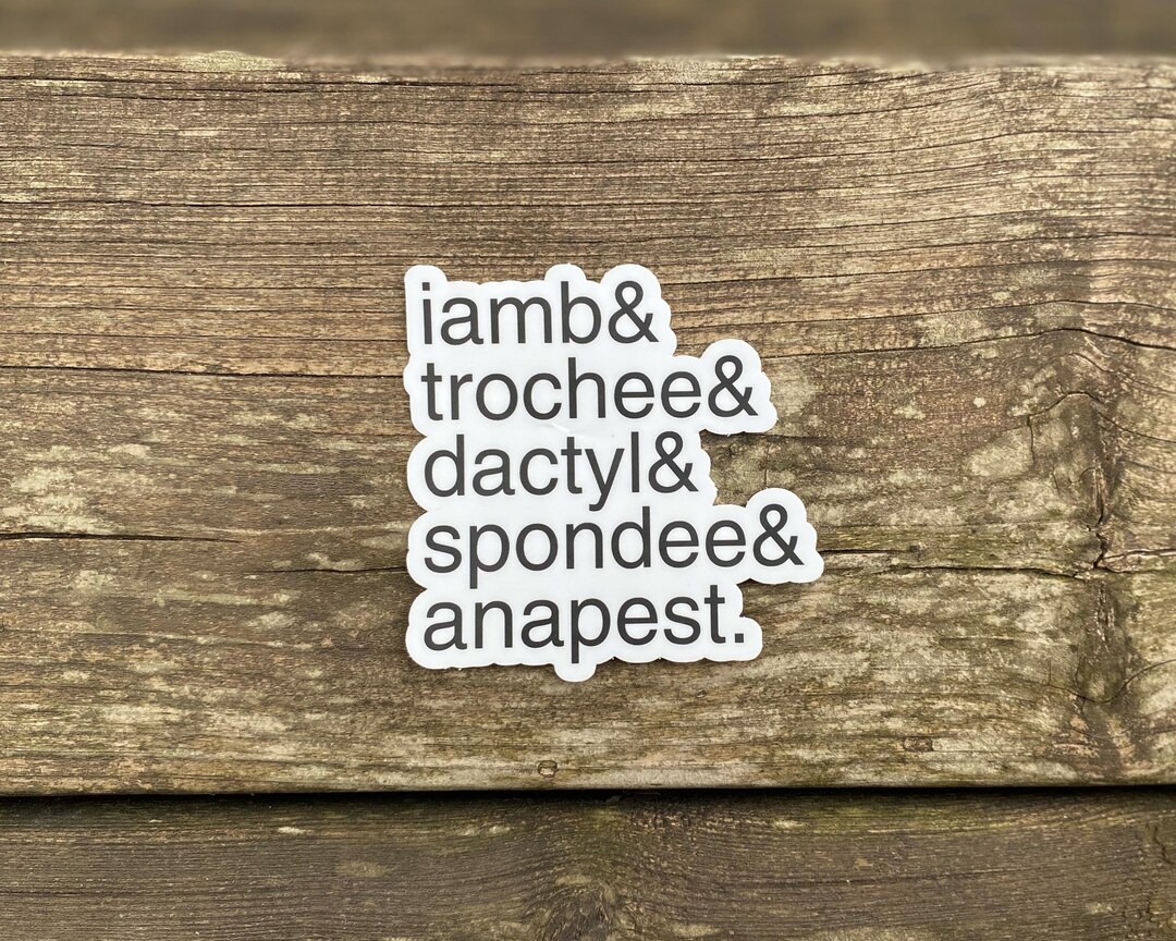 Poetic Foot Sticker: Waterproof Vinyl Decal for Writers - Etsy