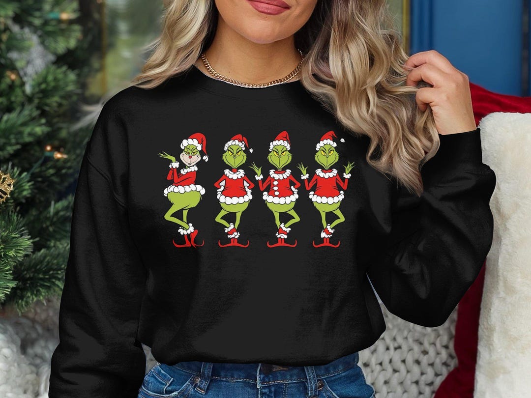 Funny Grinch Christmas T-shirt, Four Grinch Characters Holiday Tee ...